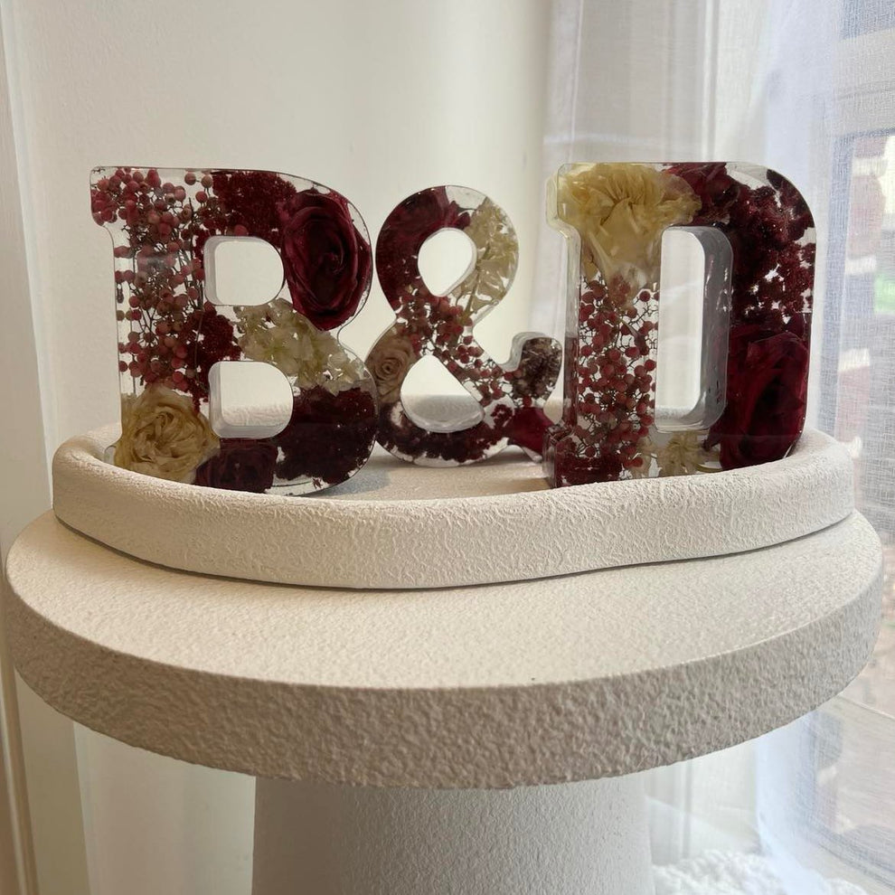 Large Letter Floral Preservation Keepsake | Mini Murray and Me Sydney ...