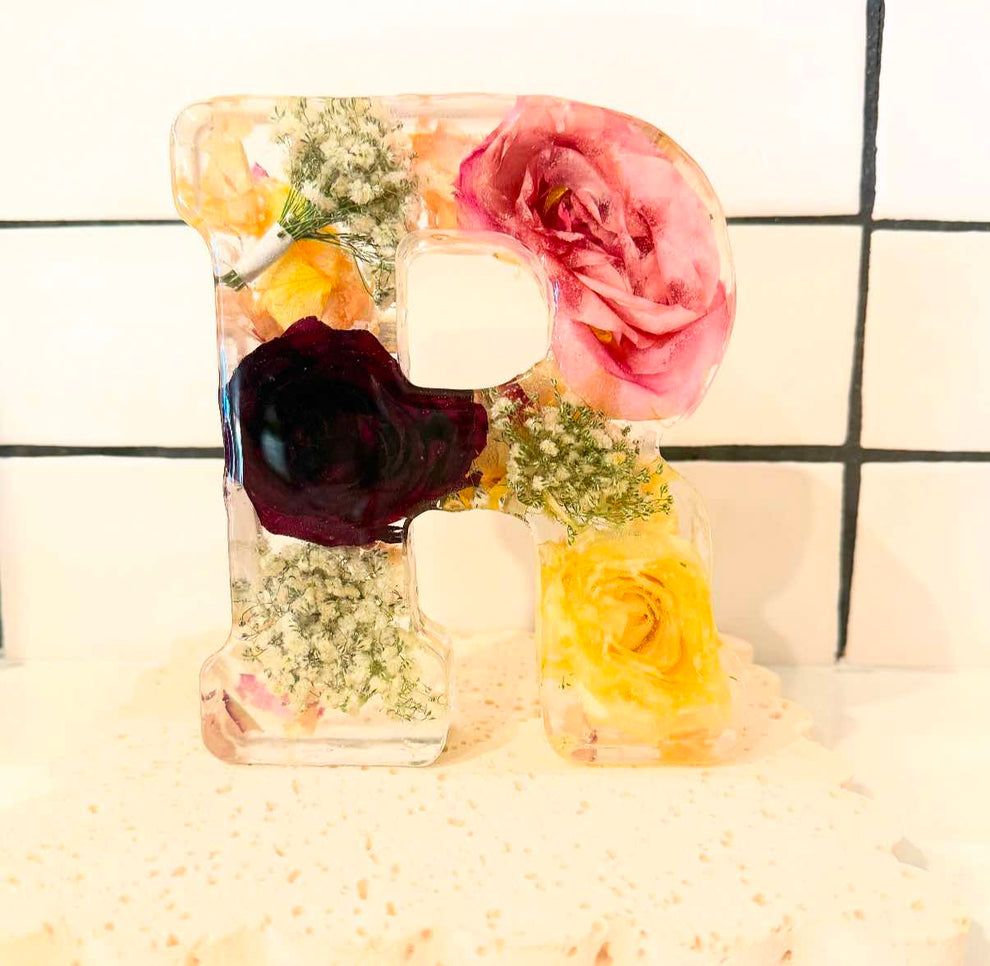 Large Letter Floral Preservation Keepsake | Mini Murray and Me Sydney ...